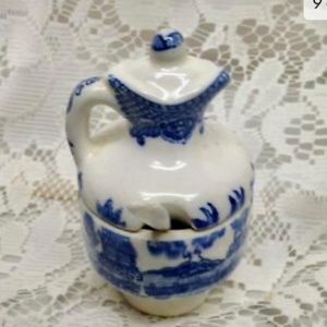 Dining | Vintage Rare 9pc Blue Willow Condiment Set | Poshmark